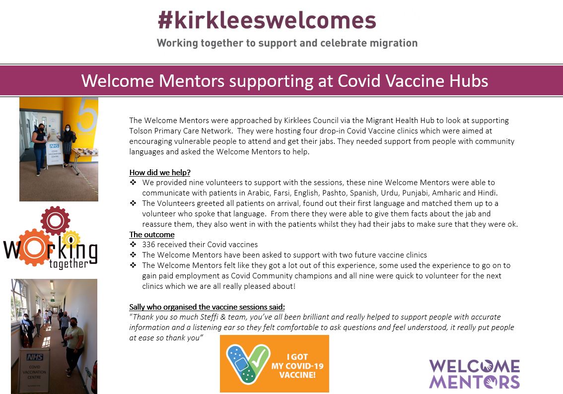 Welcome Mentors help the fight against Covid - Third Sector Leaders ...